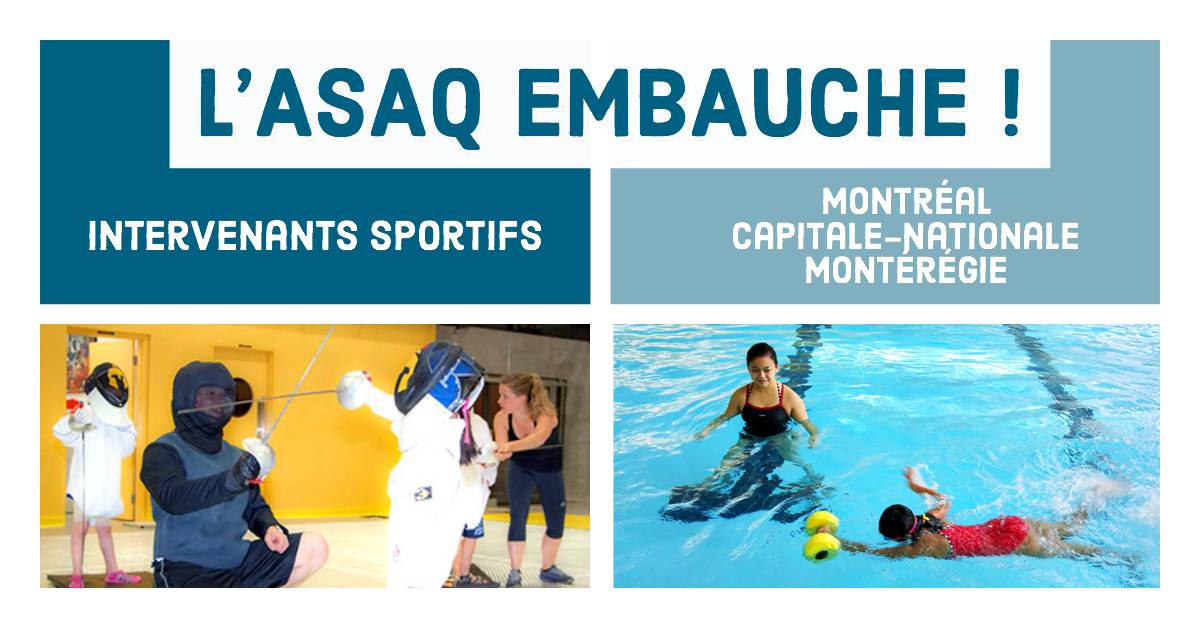 L’ASAQ embauche ! - Association sportive des aveugles du Québec